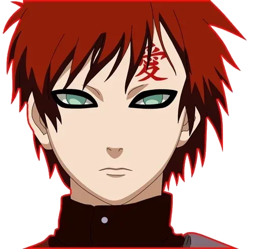 #Gaara 𝐛𝐲 - @NARUTO_STIKERS :: @fStikBot - Sticker pack for WhatsApp
