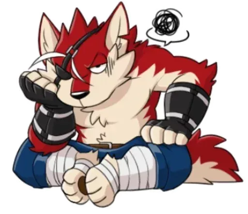 Takemoto Bara Wolf Copy - Sticker pack for Telegram