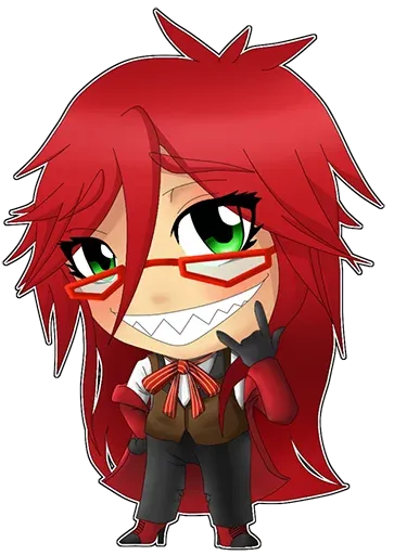 Grell - Black Butler :: @TgSticker - Sticker pack for WhatsApp