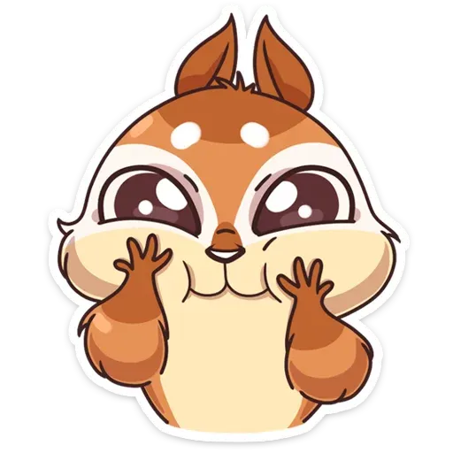 Chipmunk👉 @Stickergram (by Cristina Tretyakova) - Sticker pack for WhatsApp