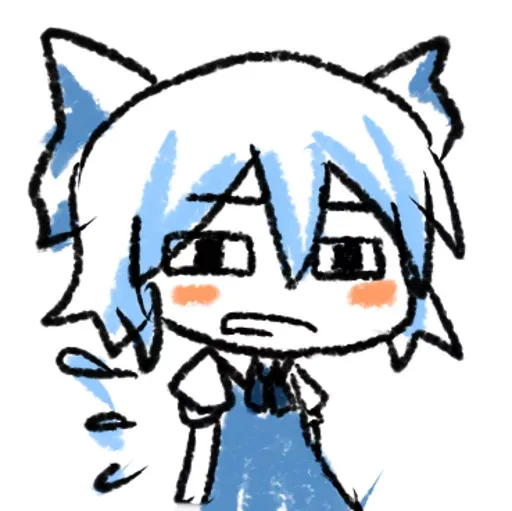 Crayon Cirno - Sticker pack for WhatsApp