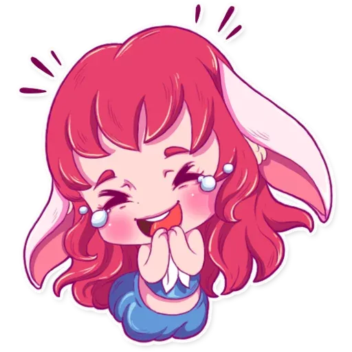Cute Bunny Girl - Sticker pack for WhatsApp