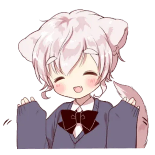 cute cat ear boy edited by @KITTEAS - Sticker pack for Telegram