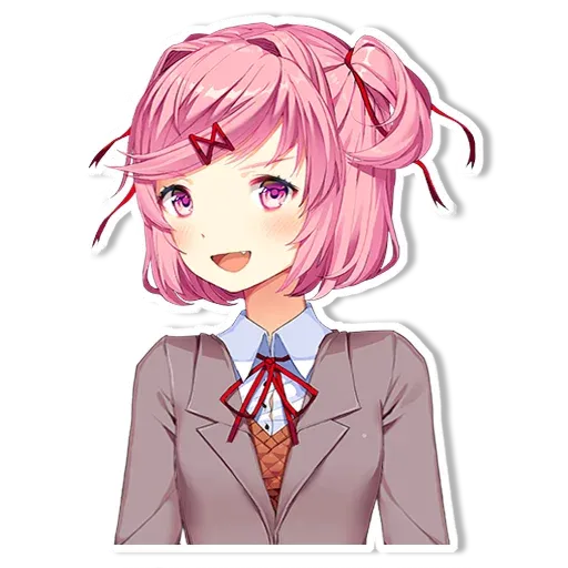 DDLC Natsuki - Sticker pack for WhatsApp