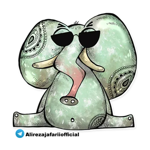 Alireza Jafari_baby elephant - Stickerpack für Telegram