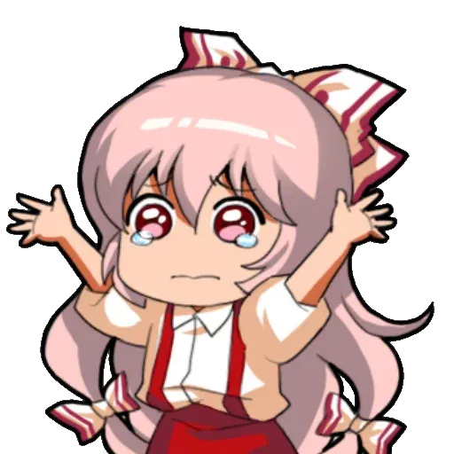 Fujiwara no Mokou smug faces - Sticker pack for WhatsApp