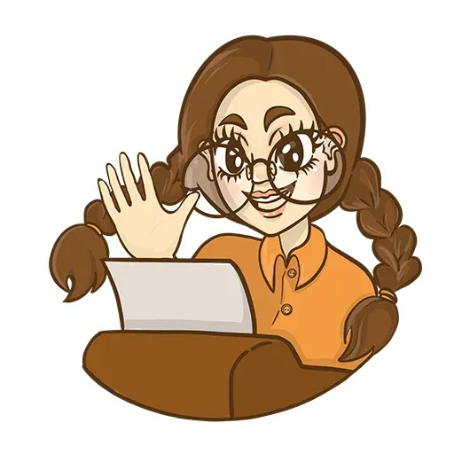 Writergirl (@Freelancechoice) - Sticker pack for Telegram