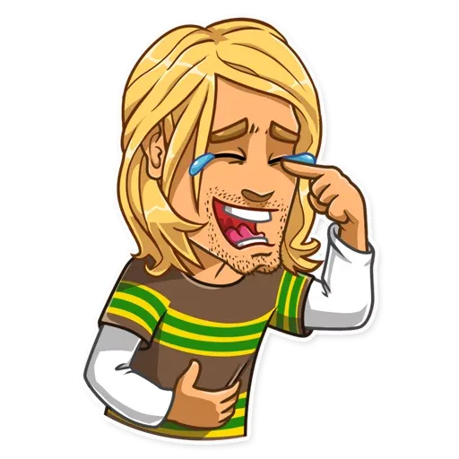 Kurt Cobain - Paquete de stickers para WhatsApp