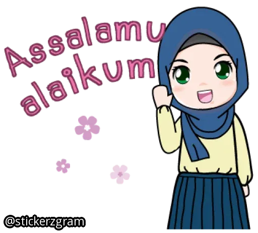 Hijab Gal @englishchatz - Sticker pack for Telegram