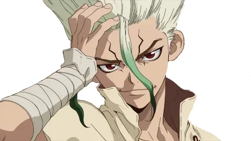 @ANIMEDUBBED_1 DR STONE - Sticker pack for WhatsApp