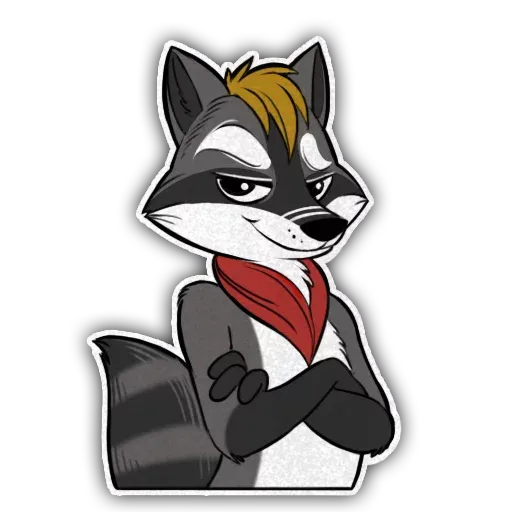 Karington Raccoon - Sticker pack for WhatsApp