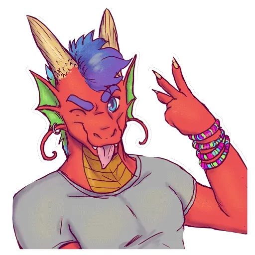 Breezy Dragon - Sticker pack for Telegram