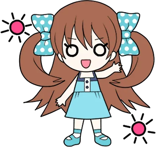 Cheerful moe girl, Meitan! KOR :: @line_stickers - Sticker pack for ...