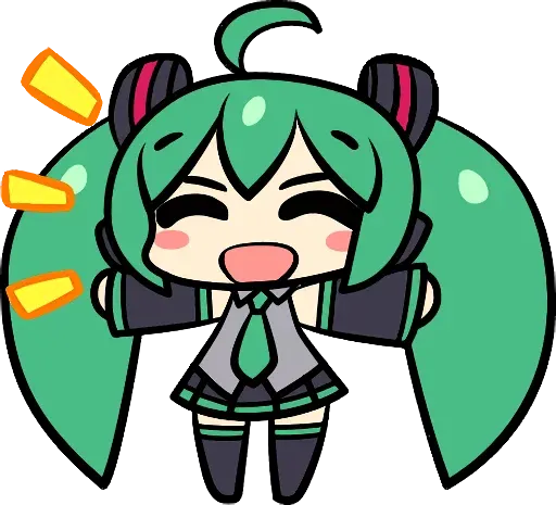 Hatsune Miku and the Piapro Family :: @line_stickers - Sticker pack for ...