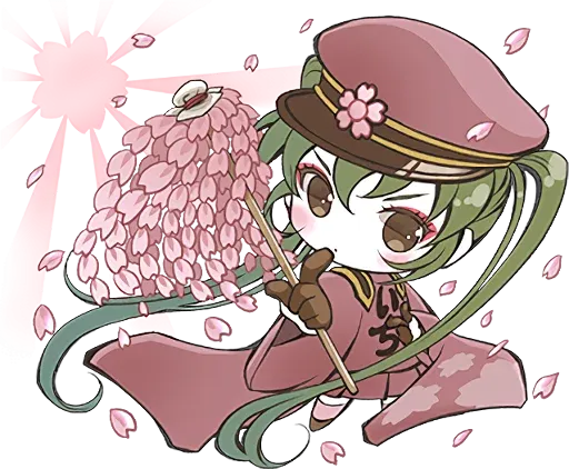 Hatsune Miku senbonsakura :: @line_stickers - Paquete de stickers para ...