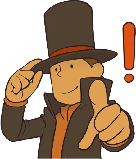 Professor Layton :: @line_stickers - Sticker pack for WhatsApp