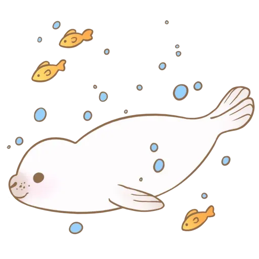 Little white seal - Sticker pack for WhatsApp