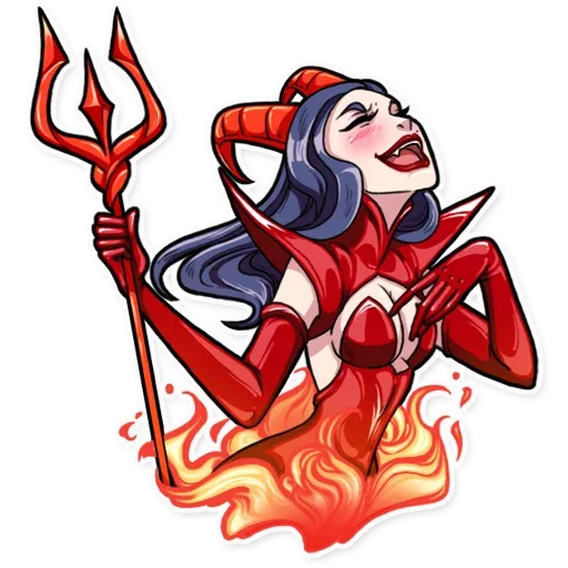 Miss Devil - Sticker pack for WhatsApp