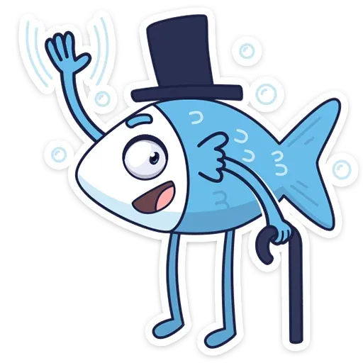 mr. Fish :: @AuthorStickers - Sticker pack for WhatsApp