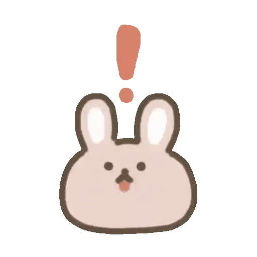 🍭Pequeño conejo rosa @Mycute_stickers - WhatsApp 스티커 팩
