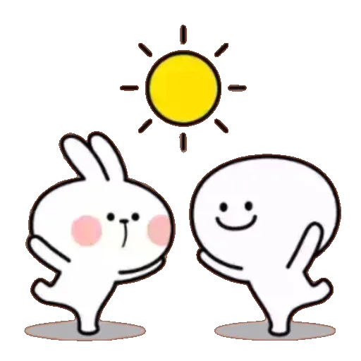 Spoiled rabbit & smile person - Sticker pack for WhatsApp