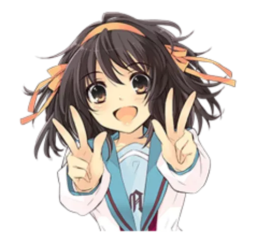 Suzumiya Haruhi no Yuuutsu - Sticker pack for WhatsApp